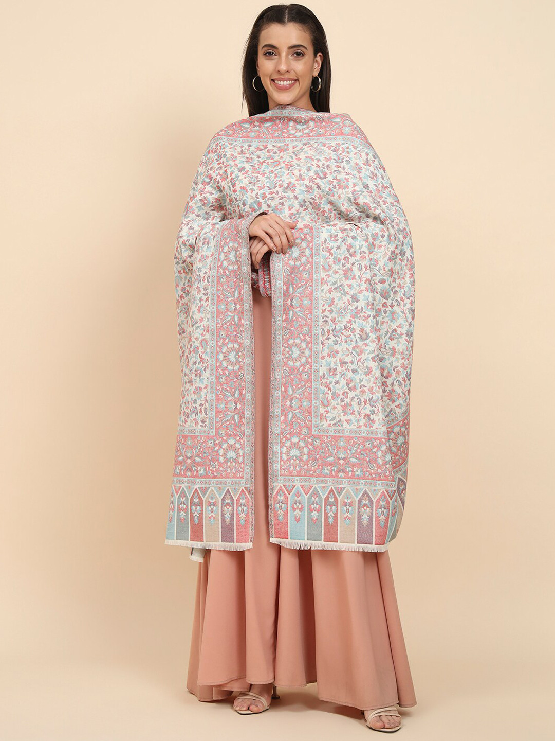 Buy Pashmoda Floral Woven Design Shawl - Shawl for Women 24820152 | Myntra