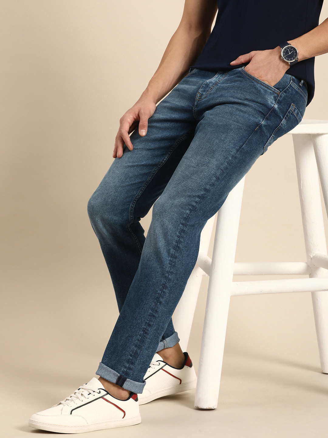 Buy Being Human Men Straight Fit Light Fade Stretchable Jeans - Jeans ...