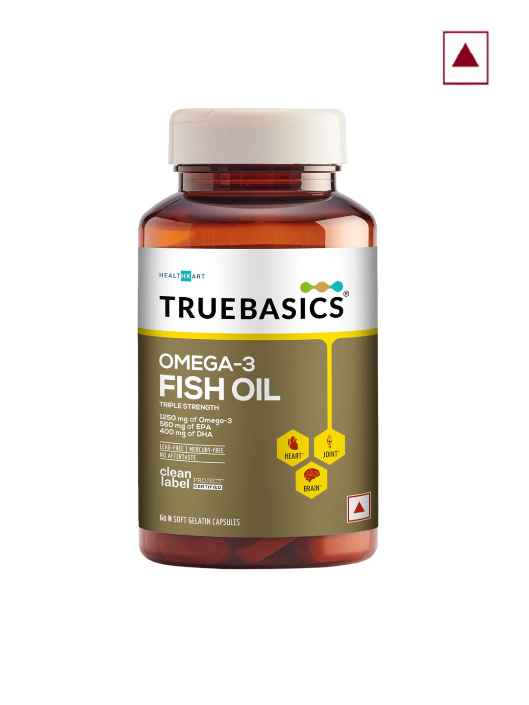 Buy TrueBasics Omega 3 Fish Oil Capsules For Healthy Heart & Joints 60 ...