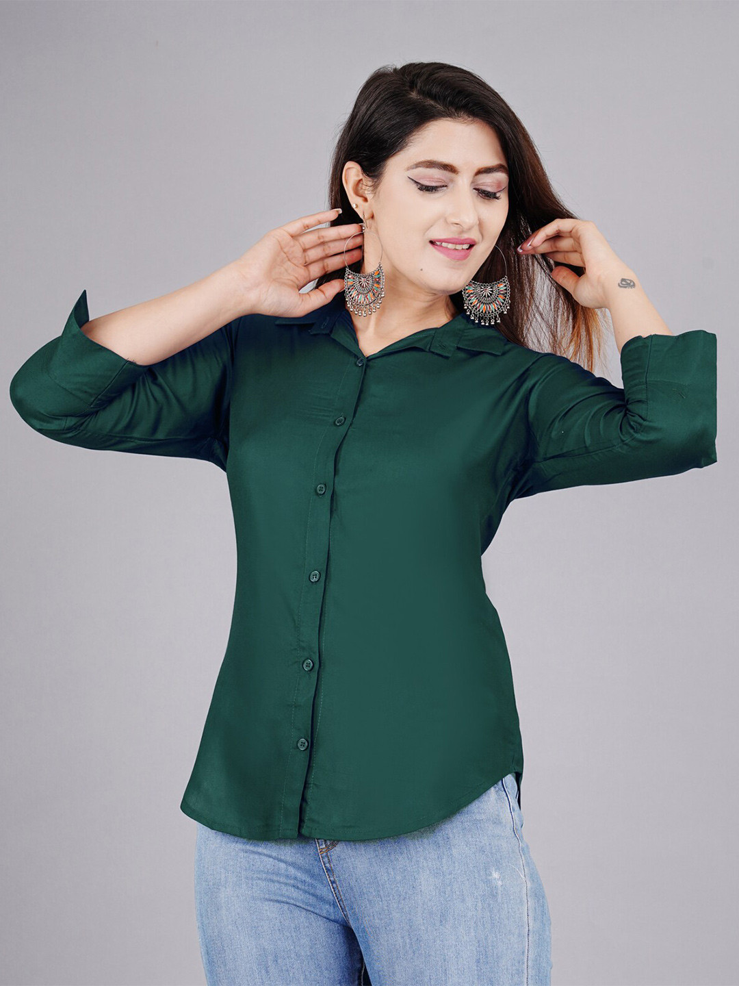 Buy TREND ME Shirt Collar Shirt Style Top - Tops for Women 24823660 ...