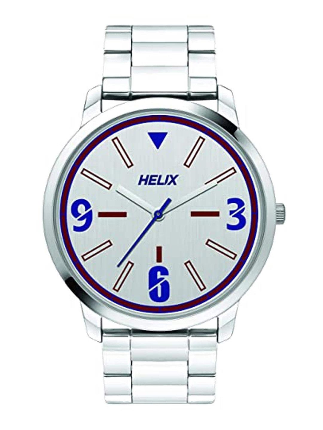 Buy Helix Men Stainless Steel Bracelet Style Straps Analogue Watch ...