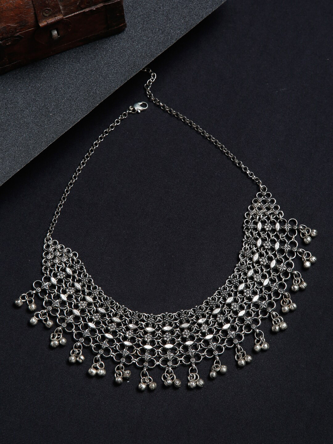 Buy SAKA DESIGNS German Silver Oxidised Necklace - Necklace And Chains ...
