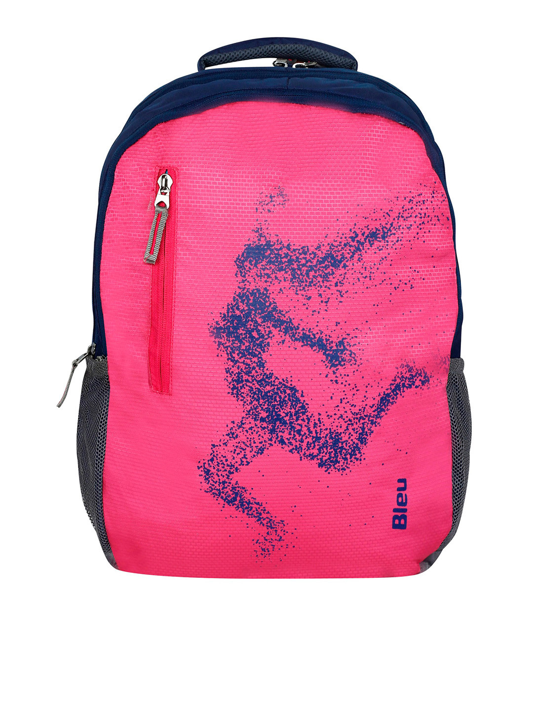 Buy Bleu Unisex Pink & Blue Graphic Backpack - Backpacks for Unisex ...
