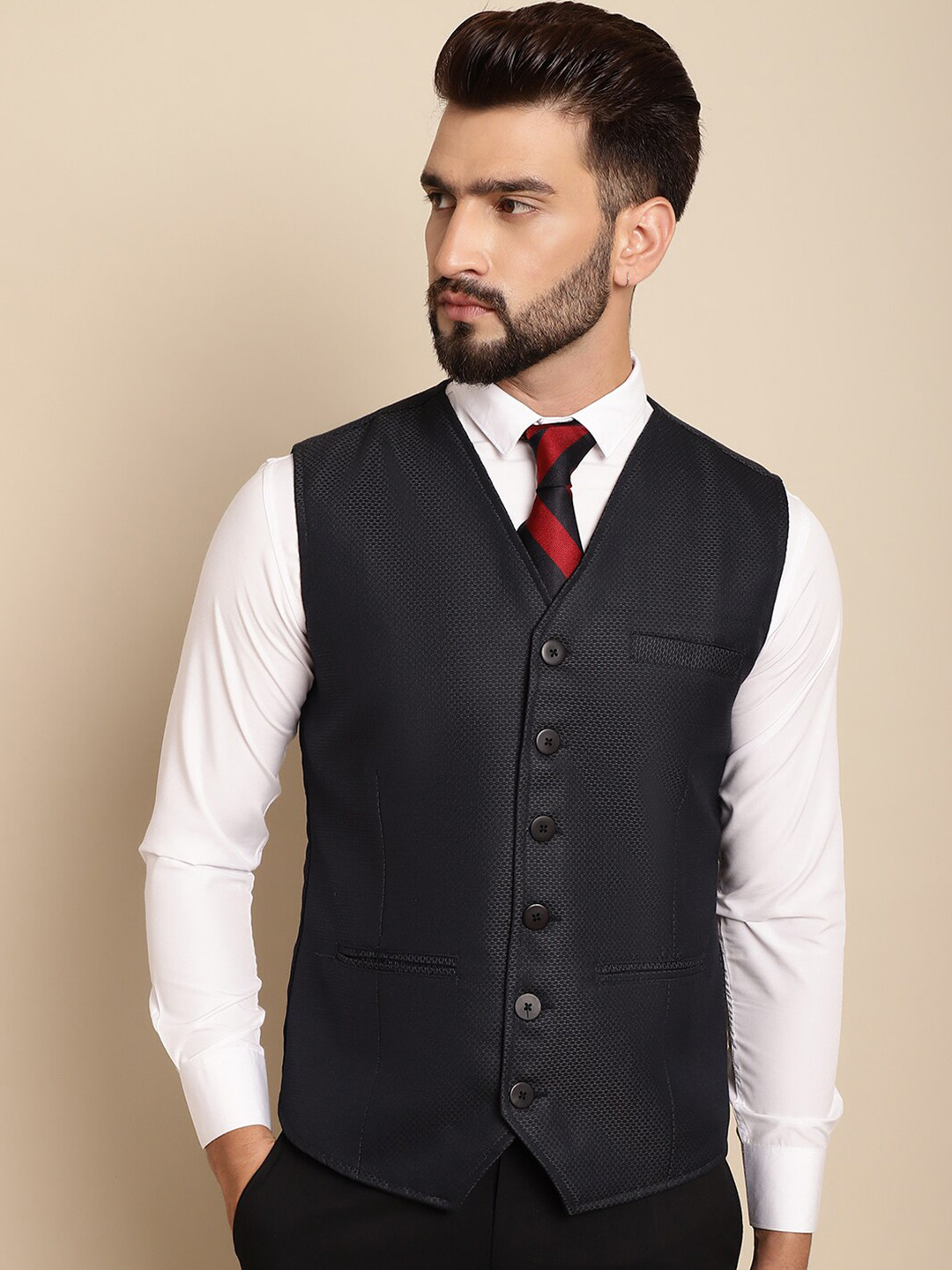Buy Even Self Designed Formal Waistcoat - Waistcoat for Men 24830576 ...