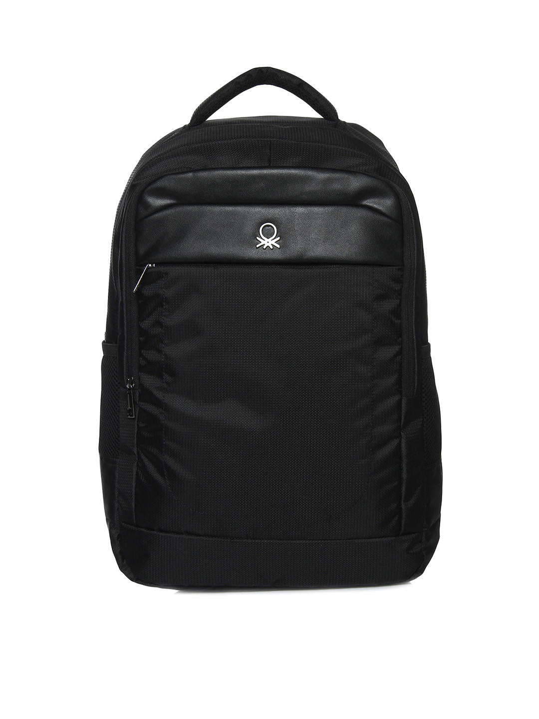 Buy United Colors Of Benetton Unisex Black Solid Backpack - Backpacks ...