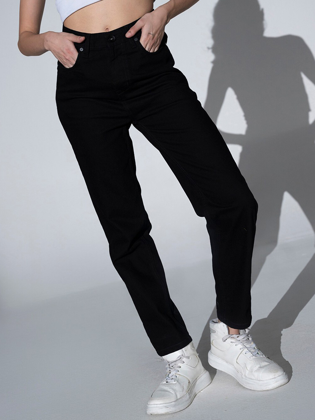 Buy Hubberholme Women Straight Fit High Rise Cotton Jeans - Jeans for ...