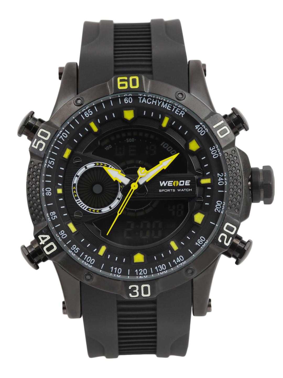 Buy WEIDE Men Black And Yellow Analogue And Digital Watch - Watches for ...