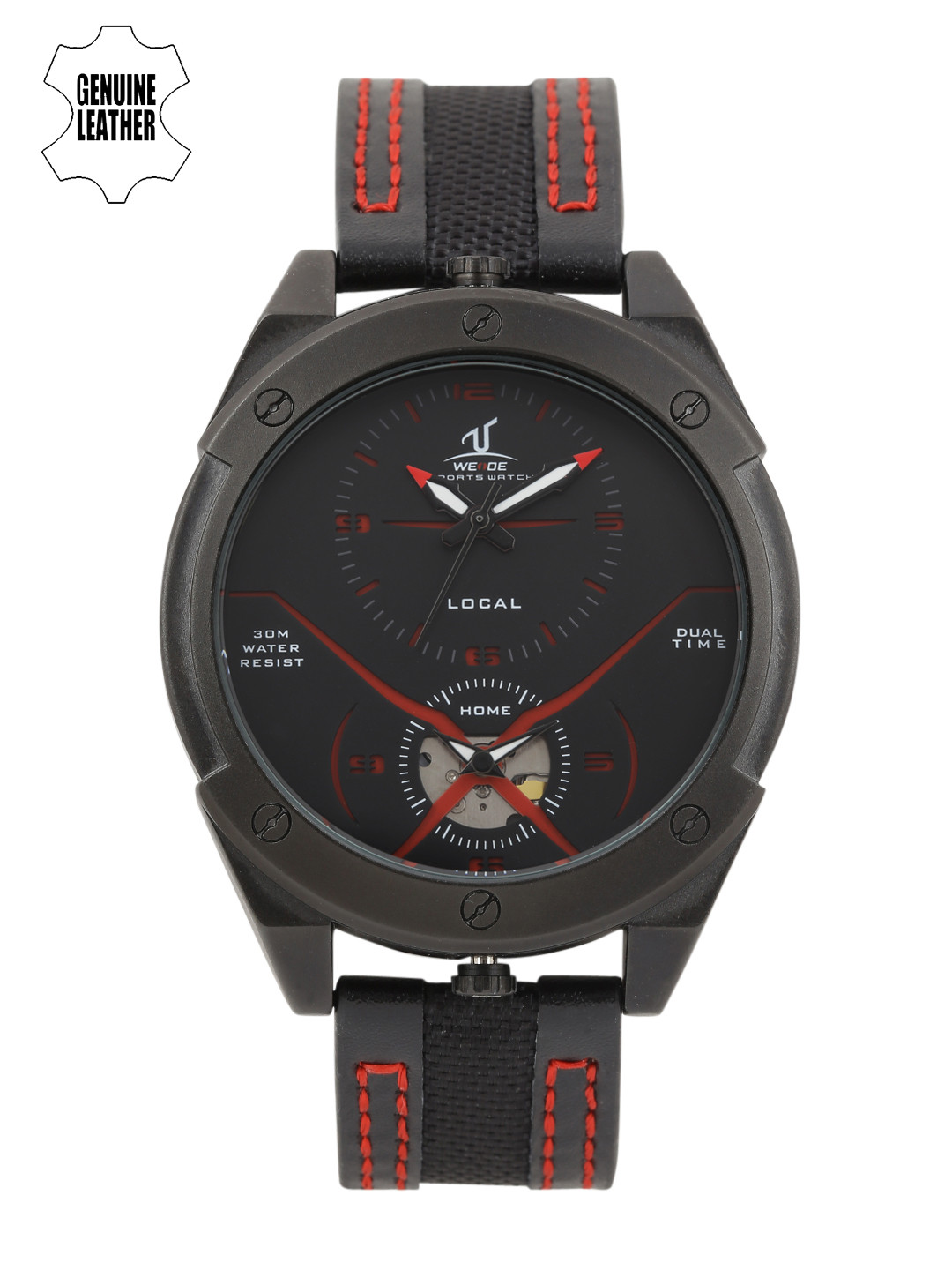 Buy WEIDE Men Black & Red Analogue Watch - Watches for Men 2483571 | Myntra