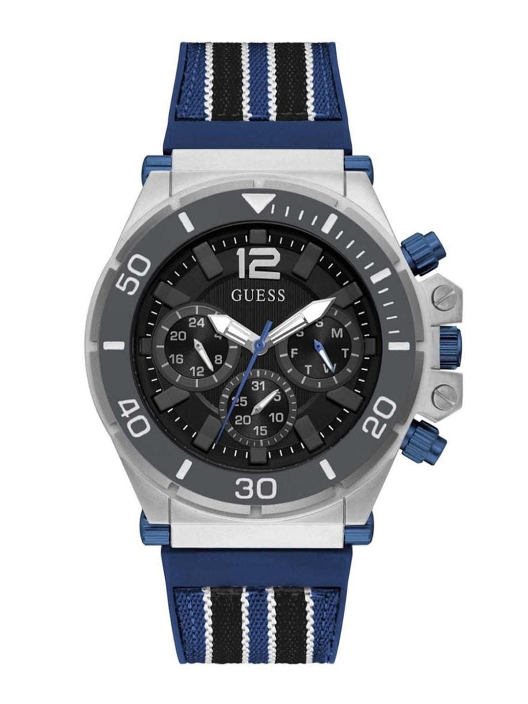 Buy Guess Men Stainless Steel Printed Dial Straps Analogue Watch