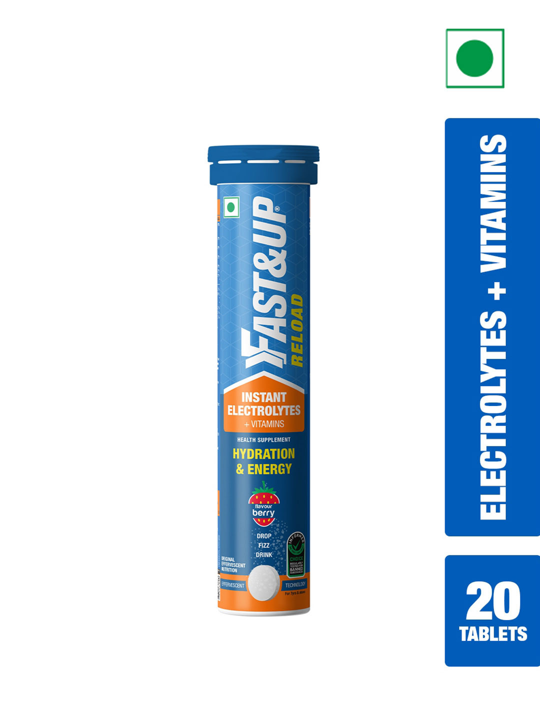 Buy FAST&UP Reload Low Sugar Energy Drink For Instant Hydration 20 ...