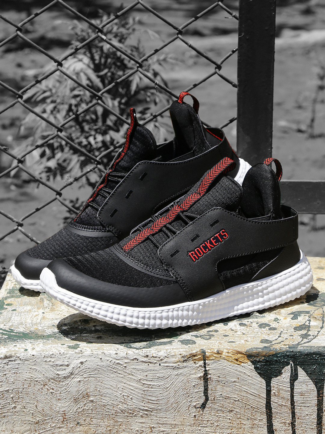 Buy NBA Houston Rockets Men Black Mid Top Sneakers - Casual Shoes for ...