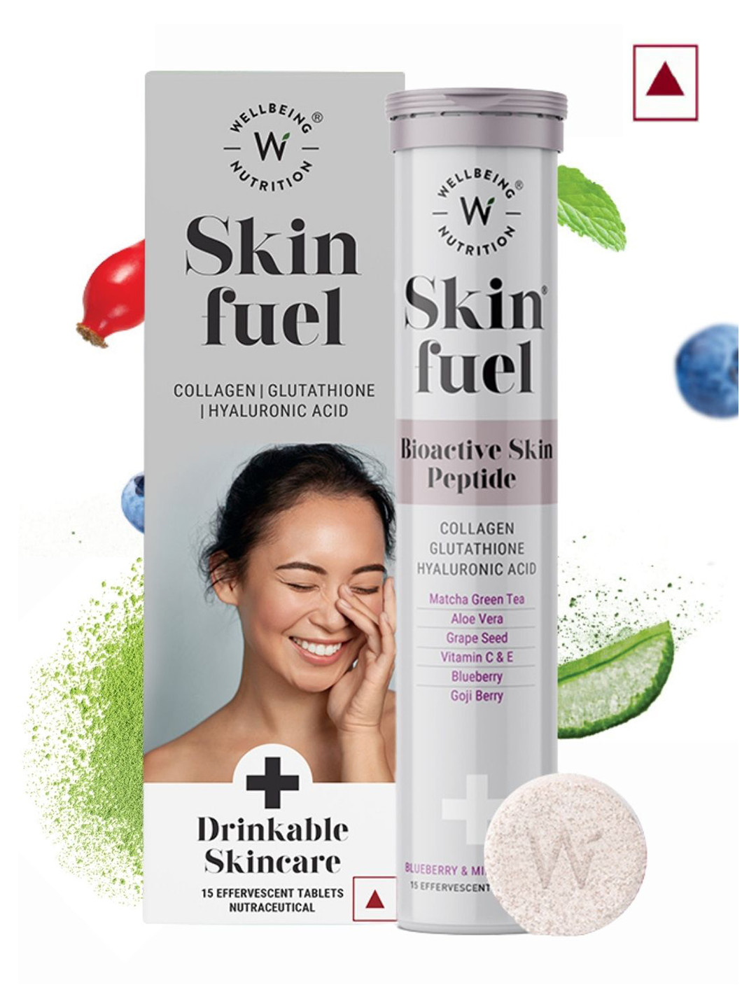 Buy Wellbeing Nutrition Skin Fuel With Glutathione & Hyaluronic Acid 15 ...