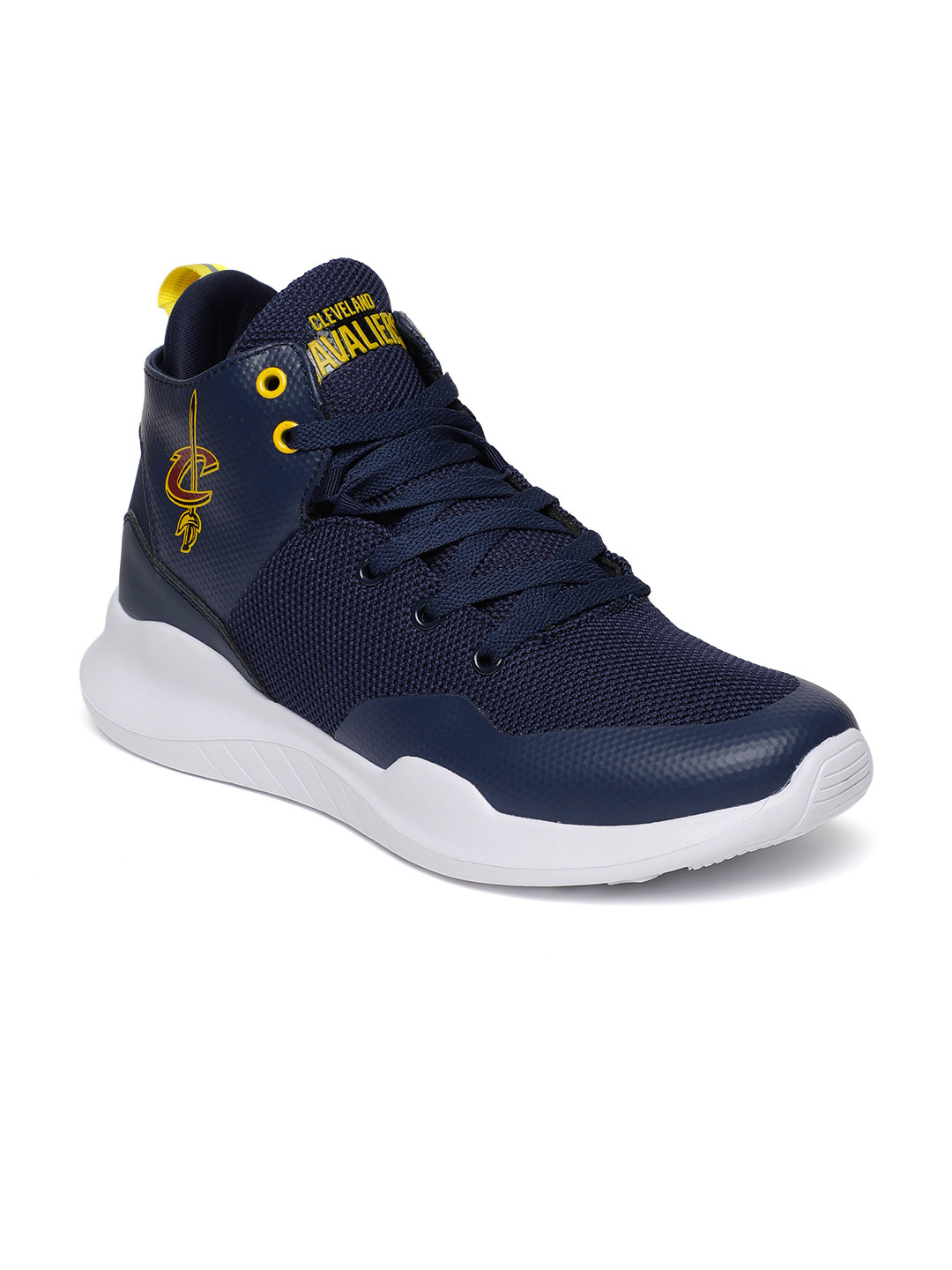 Buy NBA Men Navy Blue Cleveland Cavaliers Mid Top Sneakers - Casual ...