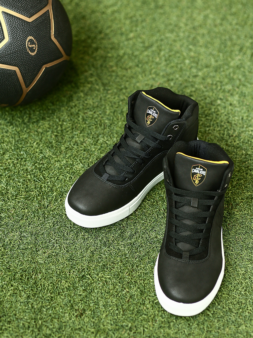 Buy NBA Cleveland Cavaliers Men Black High Top Sneakers - Casual Shoes ...