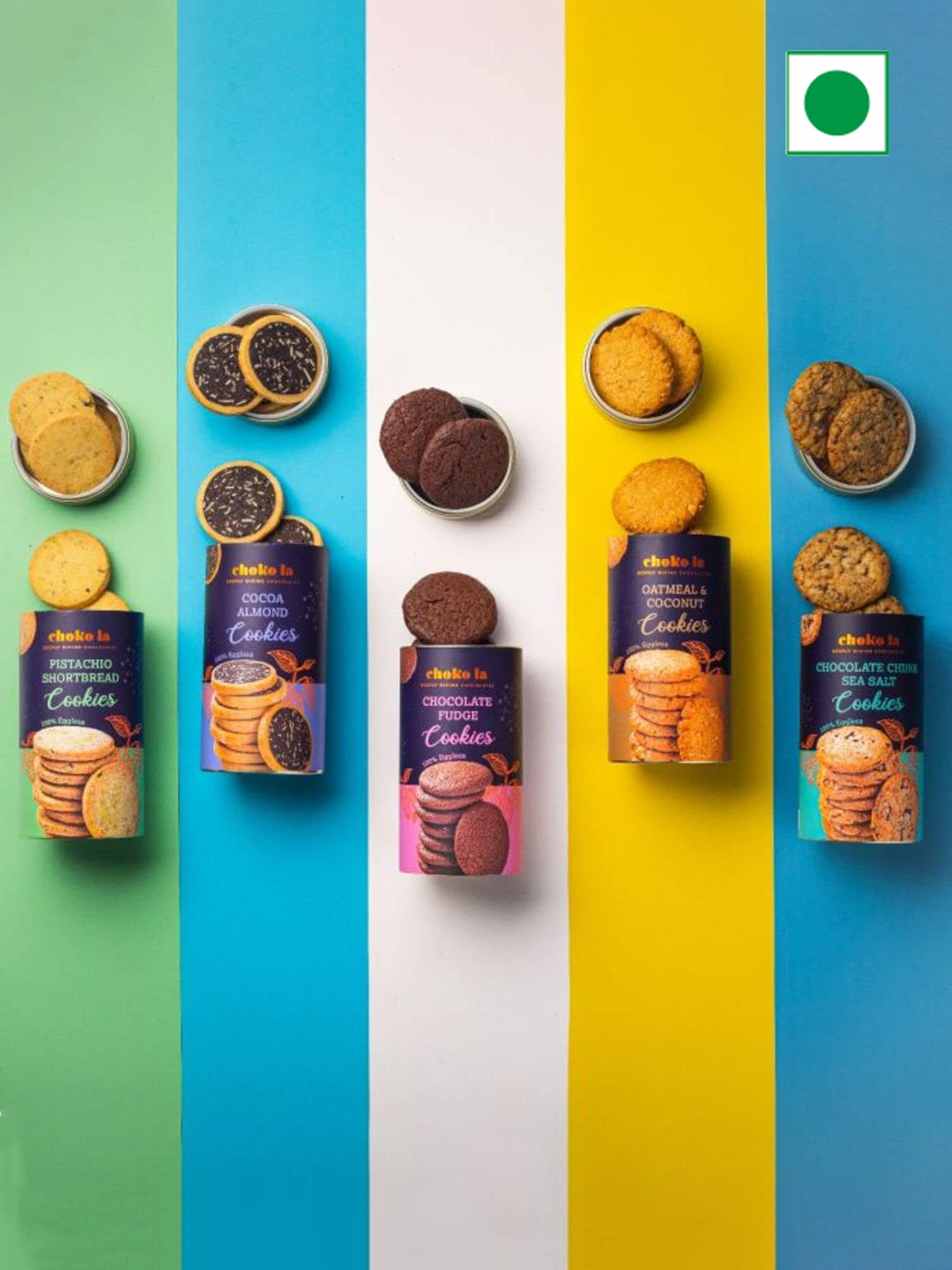 Buy Choko La Pack Of 5 Cocoa Almond Pistachio Chocolate Chunk Sea Salt ...