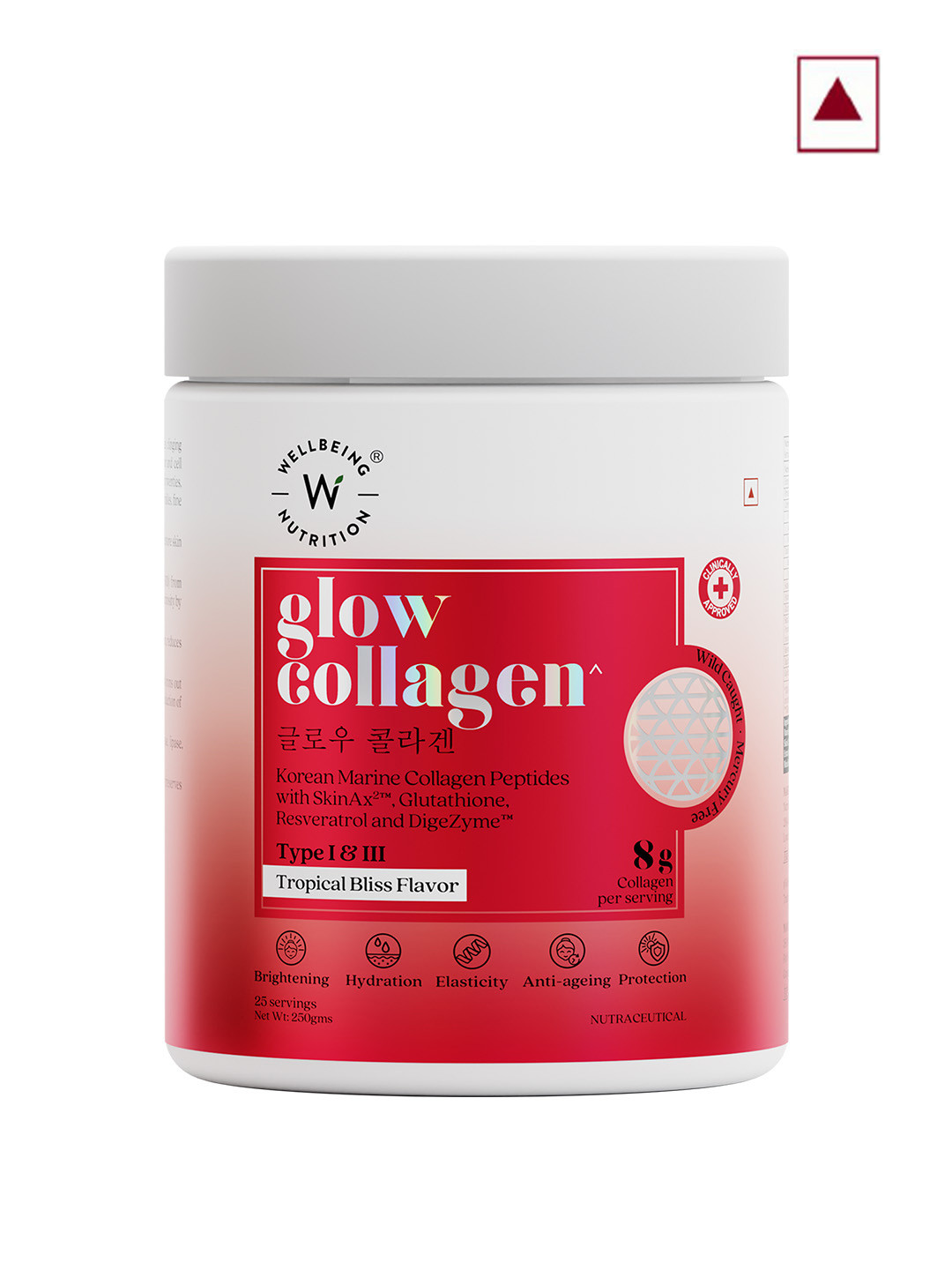 Buy Wellbeing Nutrition Tropical Bliss Flavor Glow Collagen Supplement ...