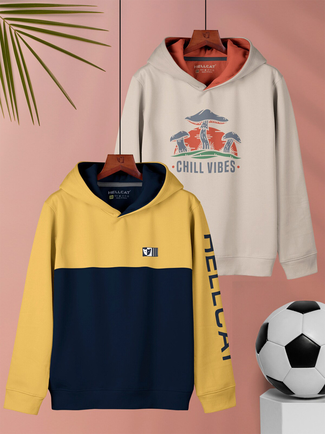 Buy HELLCAT Girls Pack Of 2 Printed Hooded Sweatshirt - Sweatshirts for ...