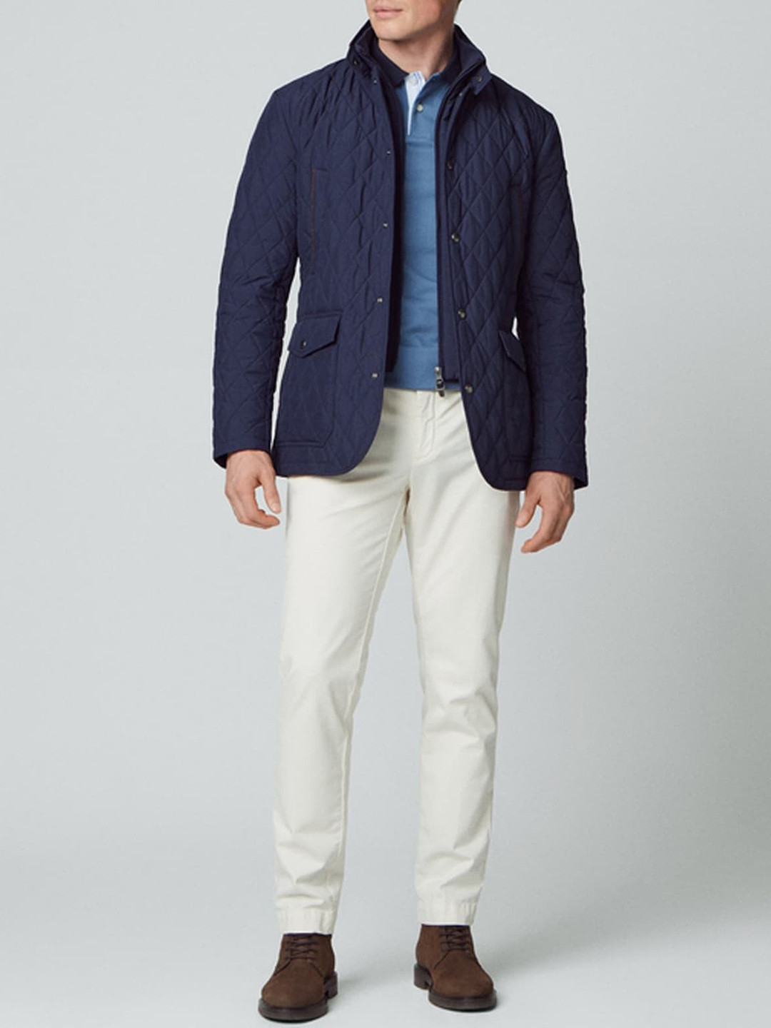 Buy HACKETT LONDON Longline Quilted Jacket - Jackets for Men 24850886 ...