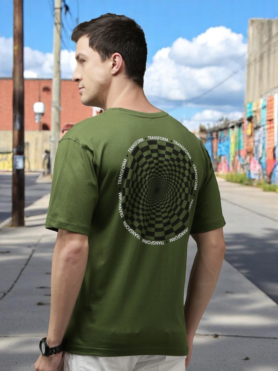 Buy Kryptic Graphic Printed Pure Cotton Oversized T Shirt - Tshirts for ...