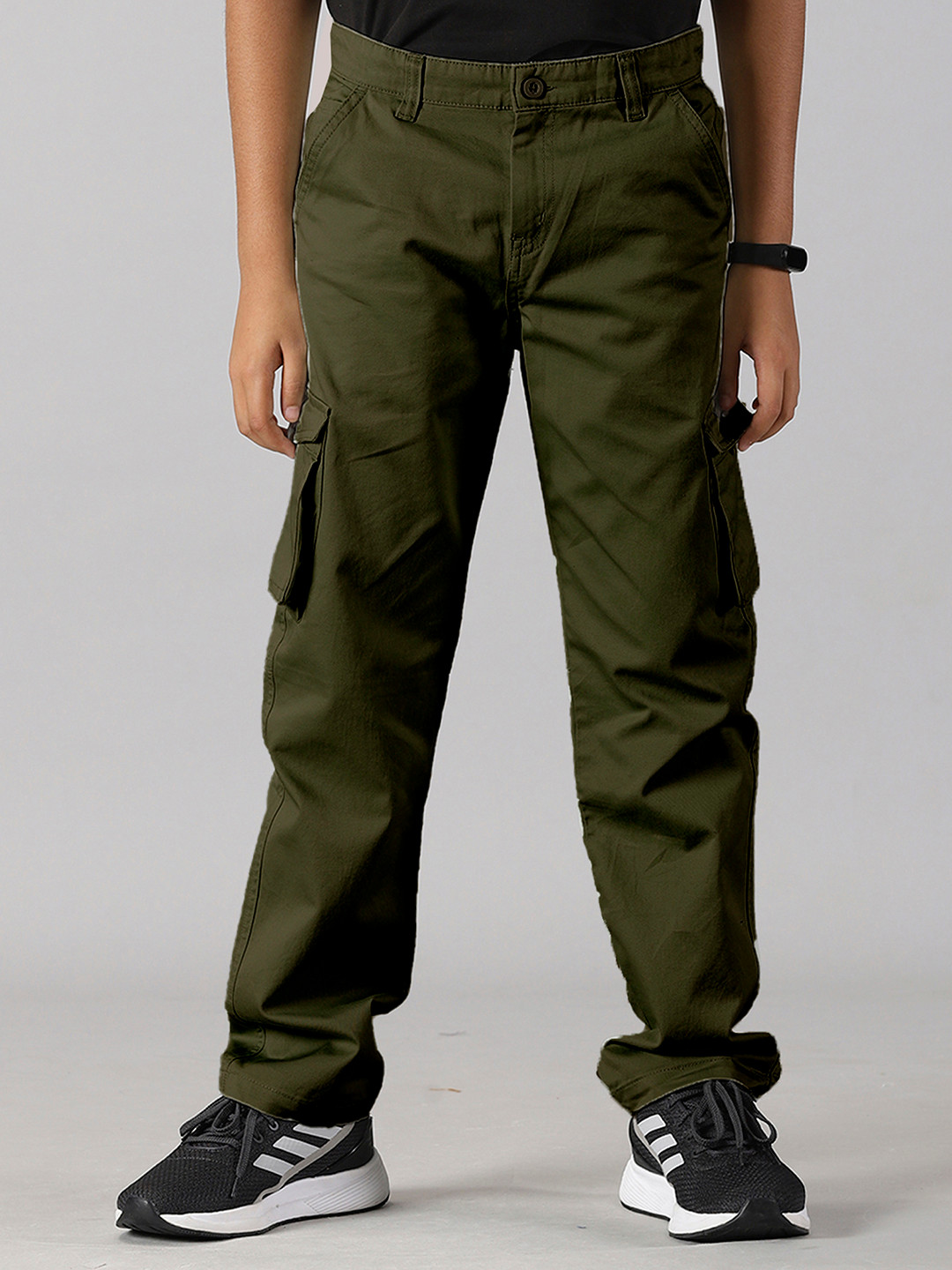 Buy KiddoPanti Boys Mid Rise Pure Cotton Cargos - Trousers for Boys ...