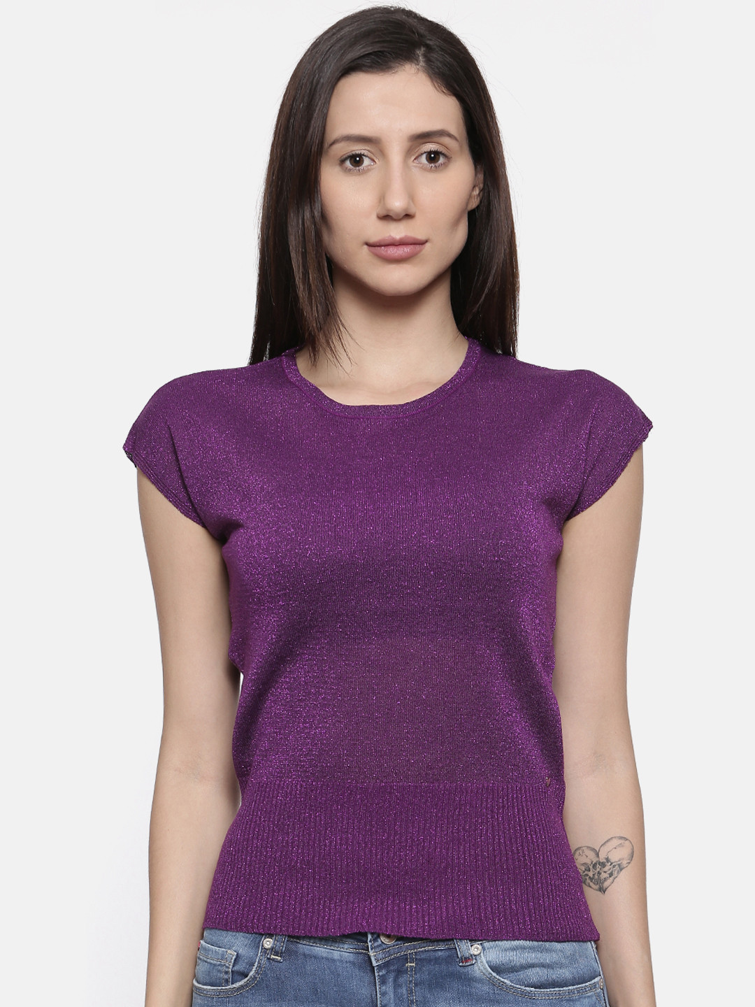 Buy Park Avenue Women Purple Solid Top - Tops for Women 2485676 | Myntra