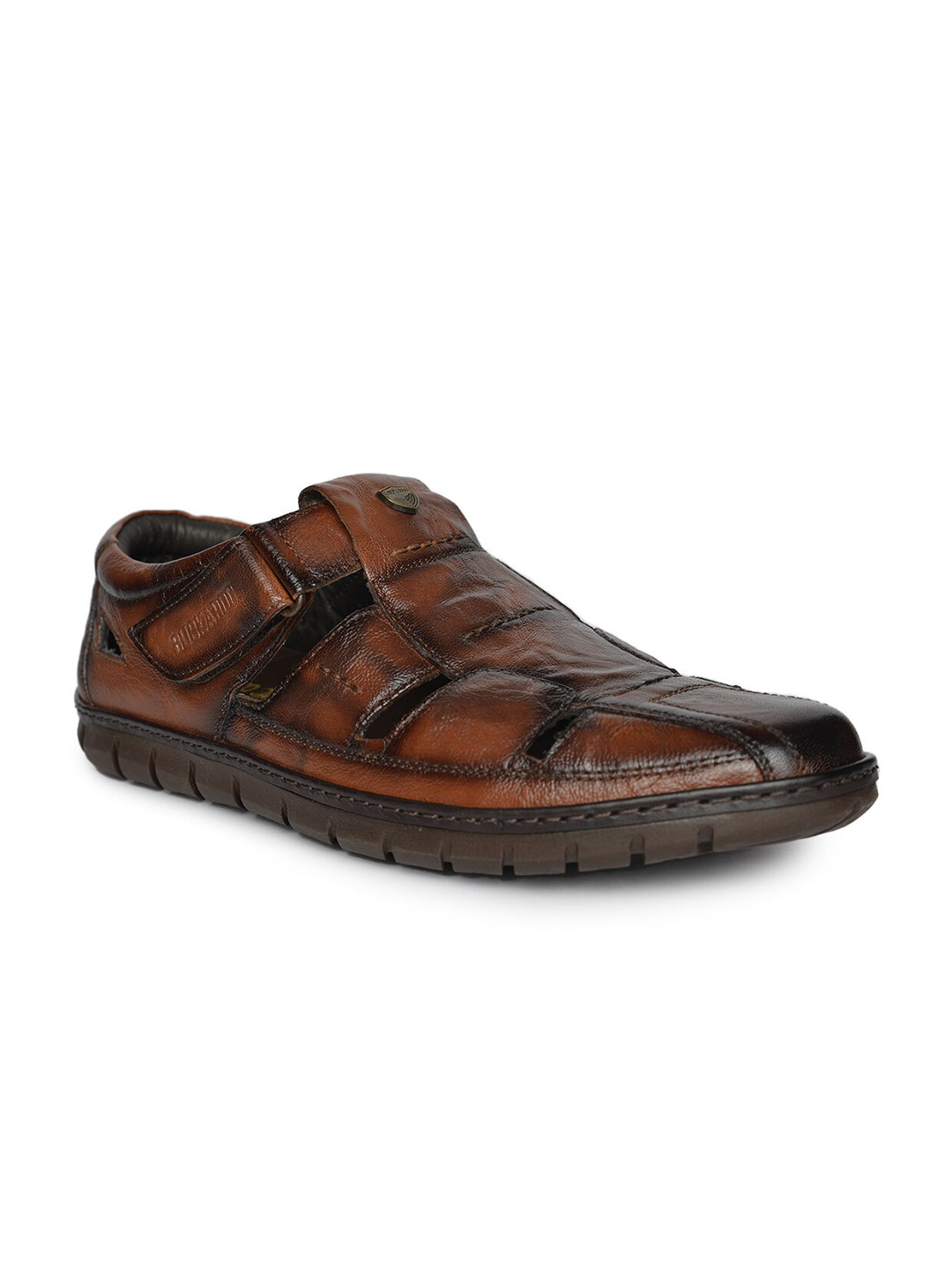 Buy Buckaroo Men Textured Leather Shoe Style Sandals - Sandals for Men ...