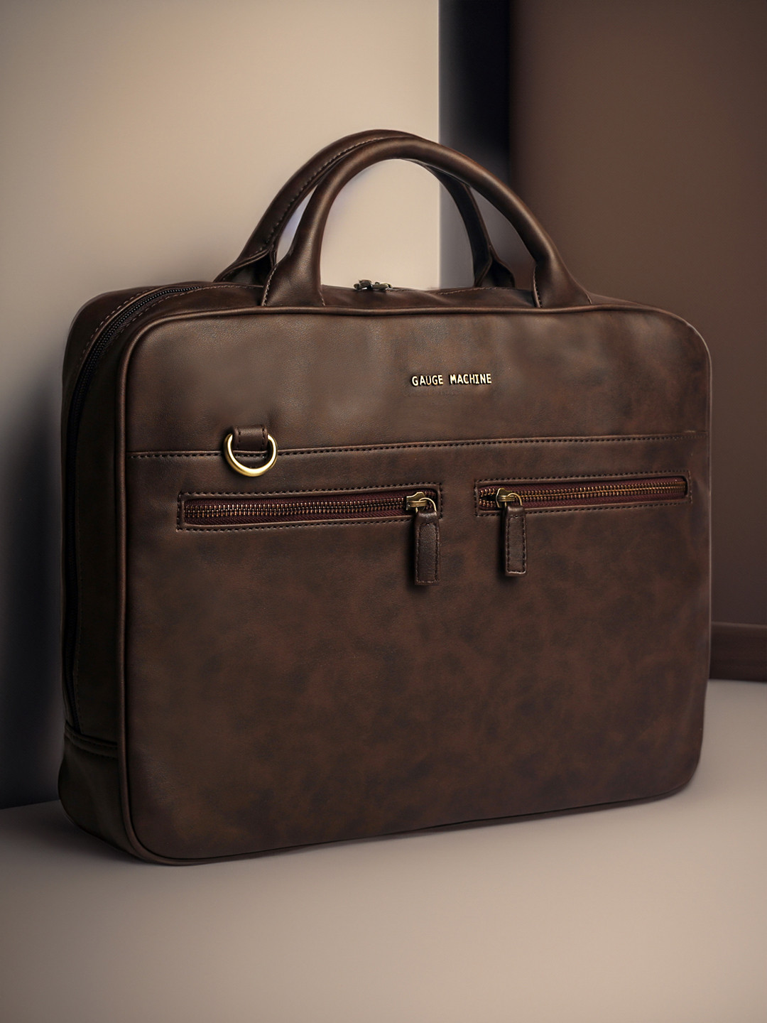 Buy Gauge Machine 16" Brown Laptop Bag - Laptop Bag for Unisex 24862258 ...