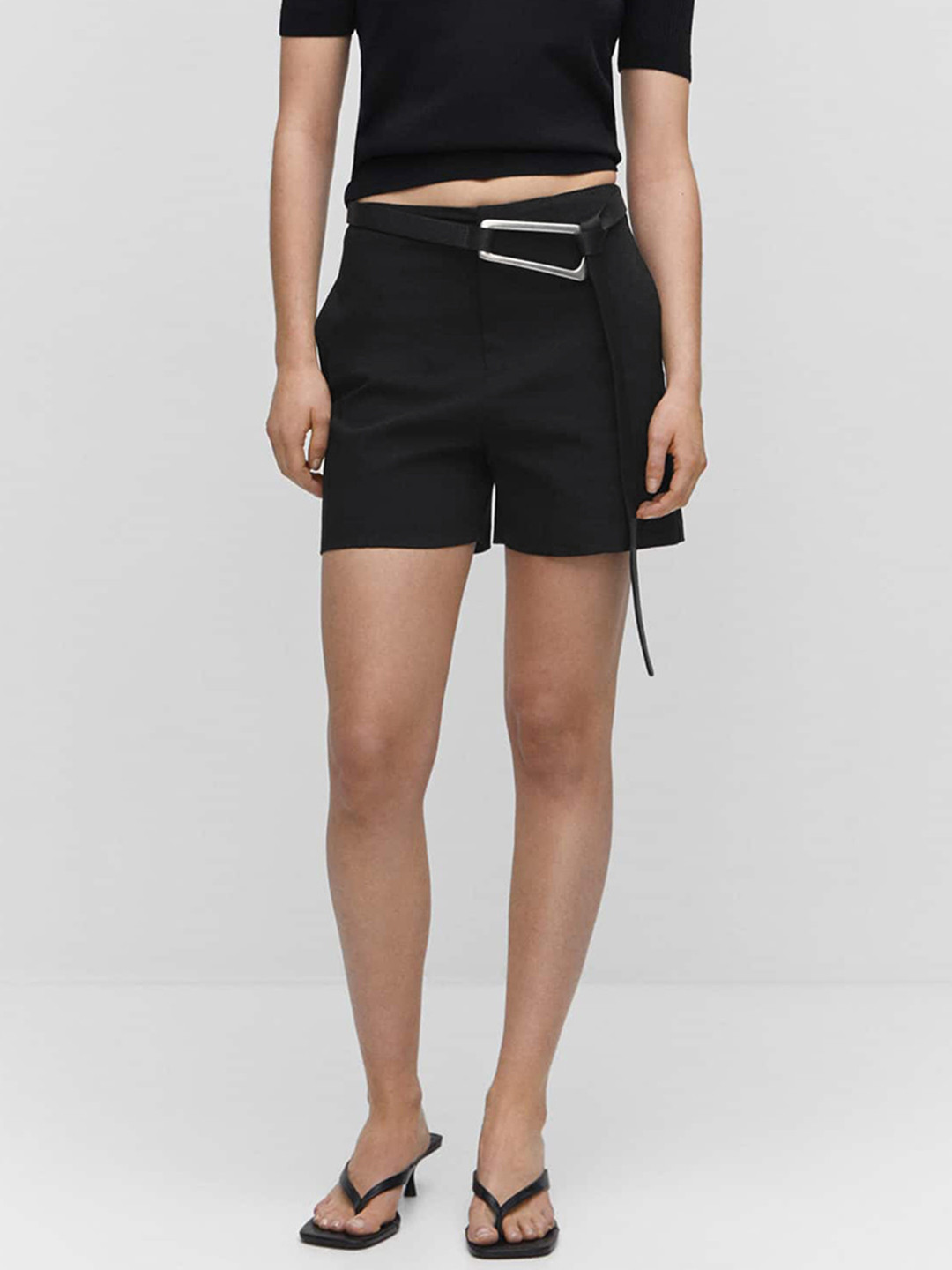 Buy MANGO Women High Rise Straight Shorts - Shorts for Women 24863250 ...
