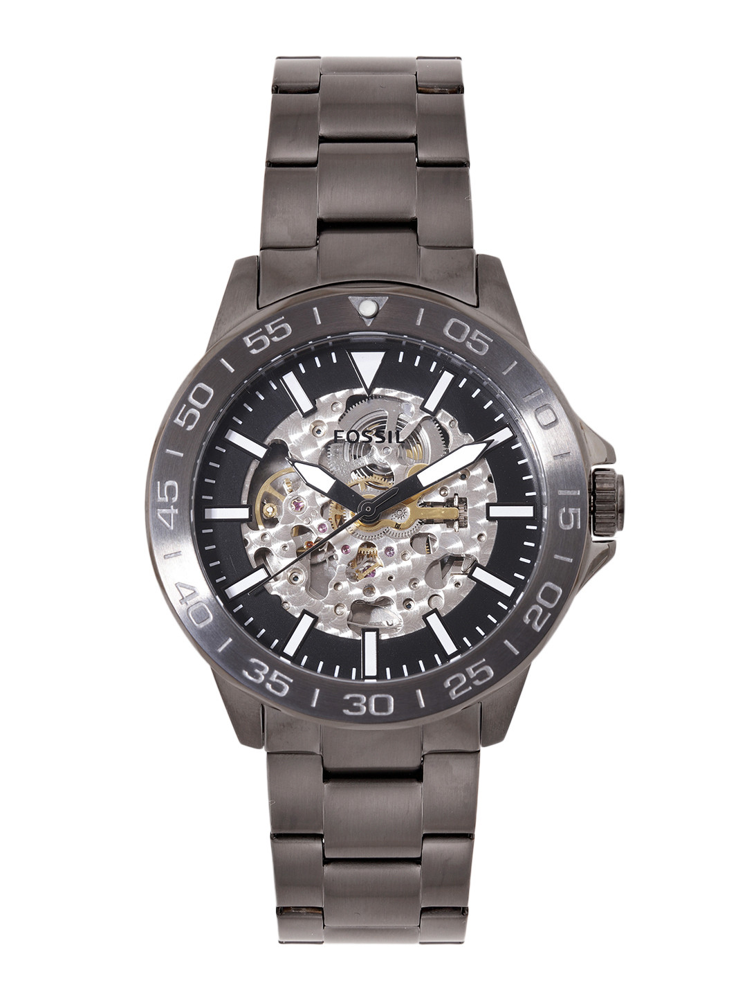 Buy Fossil Men Skeleton Bannon Bracelet Style Analogue Automatic Motion ...