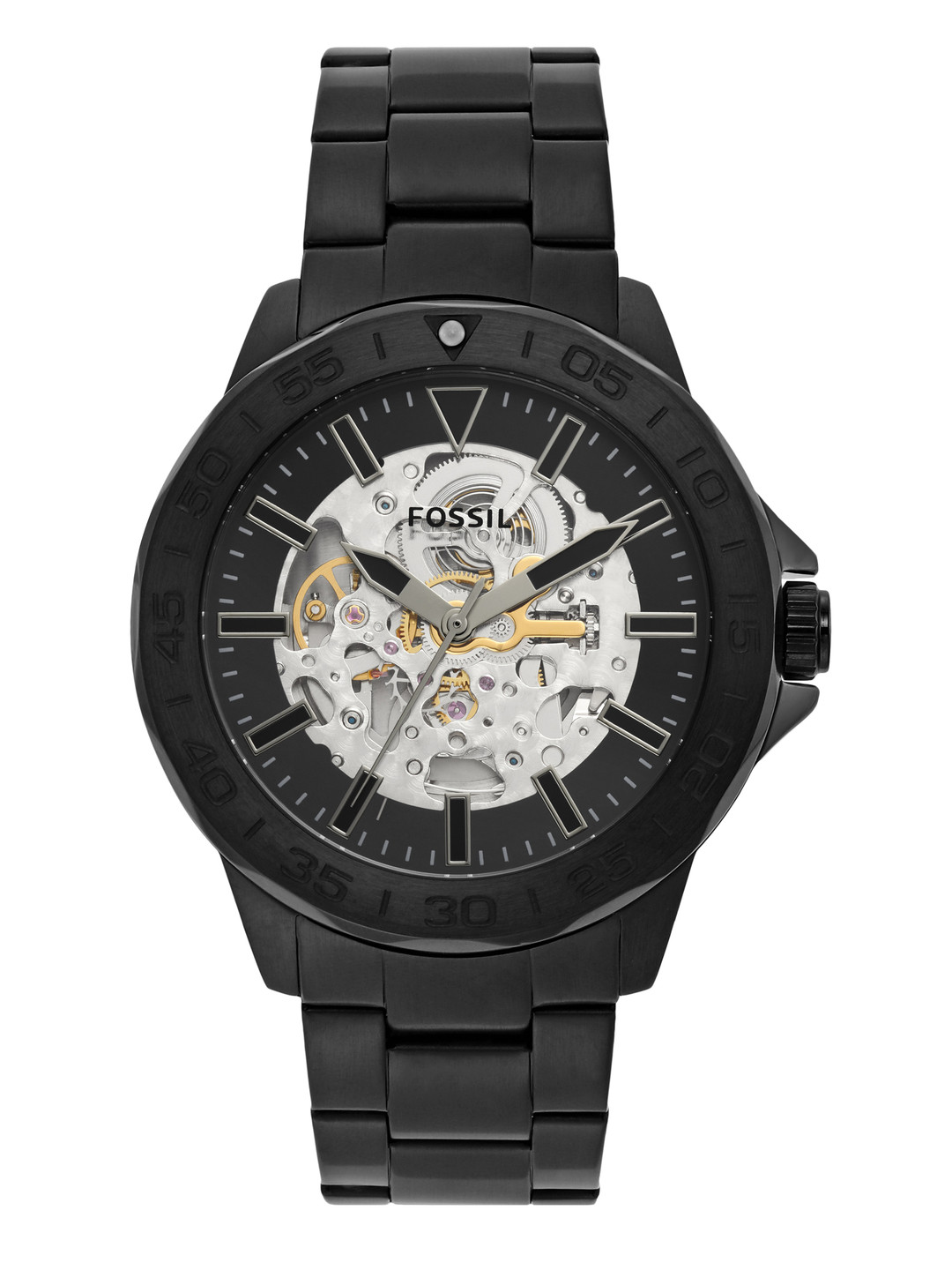 Buy Fossil Men Skeleton Bannon Bracelet Style Analogue Automatic Motion ...