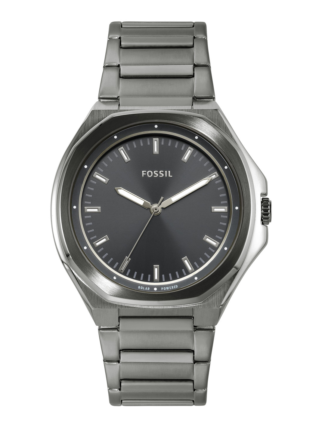 Buy Fossil Men Evanston Bracelet Style Analogue Watch BQ2767 Grey ...