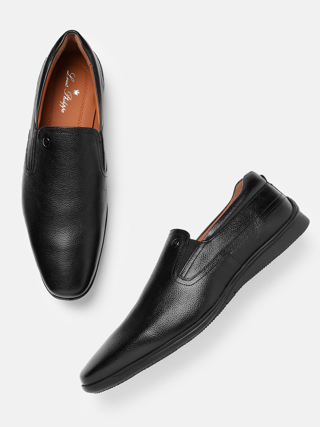 Buy Louis Philippe Men Leather Formal Slip On Shoes - Formal Shoes for ...