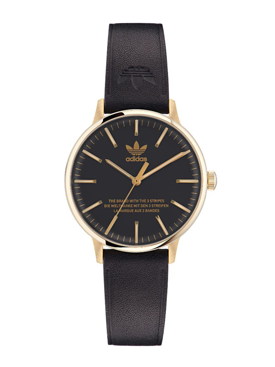 Buy ADIDAS Originals Women Brass Dial & Leather Straps Analogue Watch ...