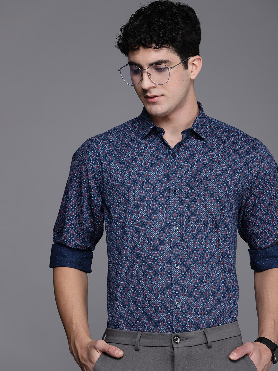 Buy Allen Solly Men Pure Cotton Printed Casual Shirt Shirts For Men