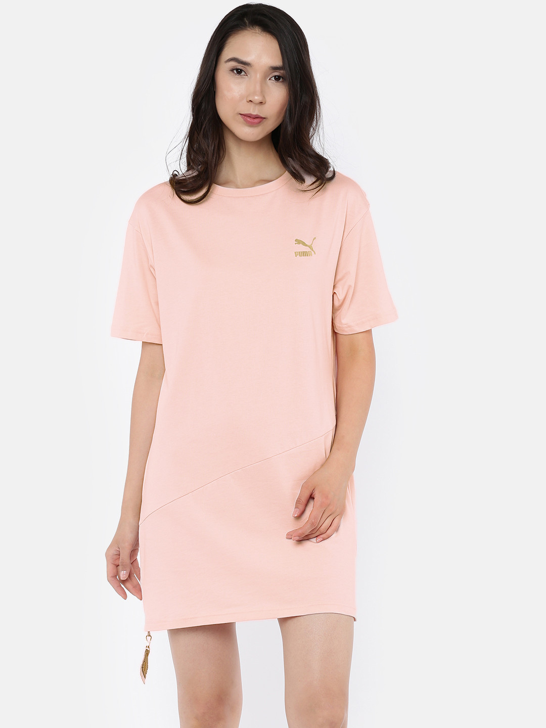Buy Puma Women Pink Solid T Shirt Dress - Dresses for Women 2487079 ...