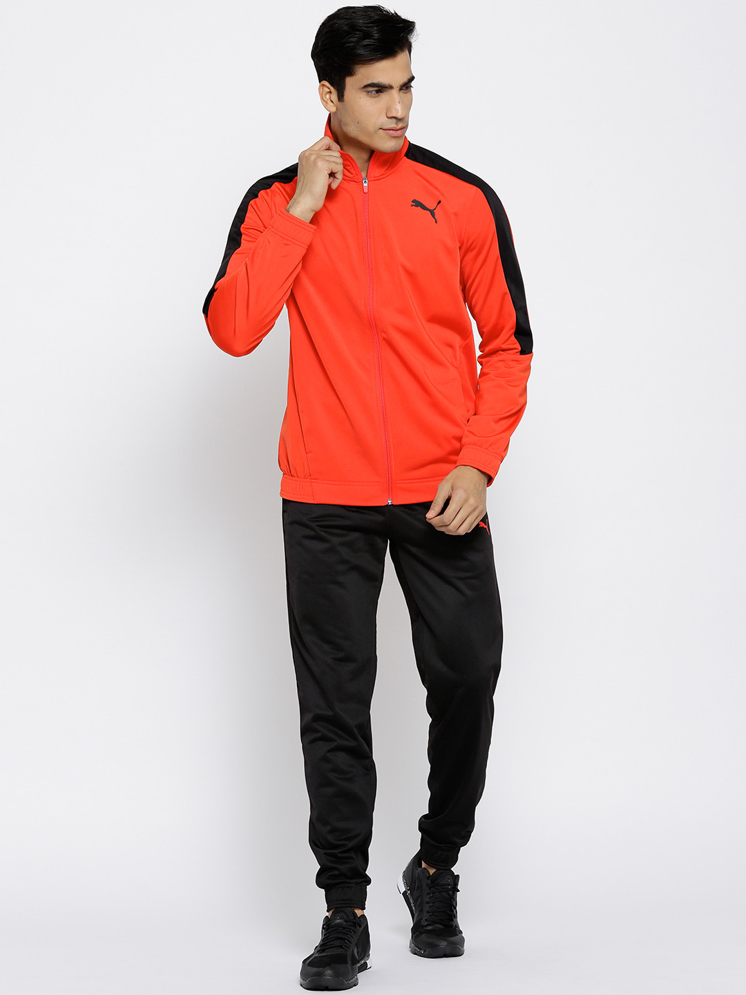 Buy Puma Red & Black Classic Tricot CL Tracksuit - Tracksuits for Men ...