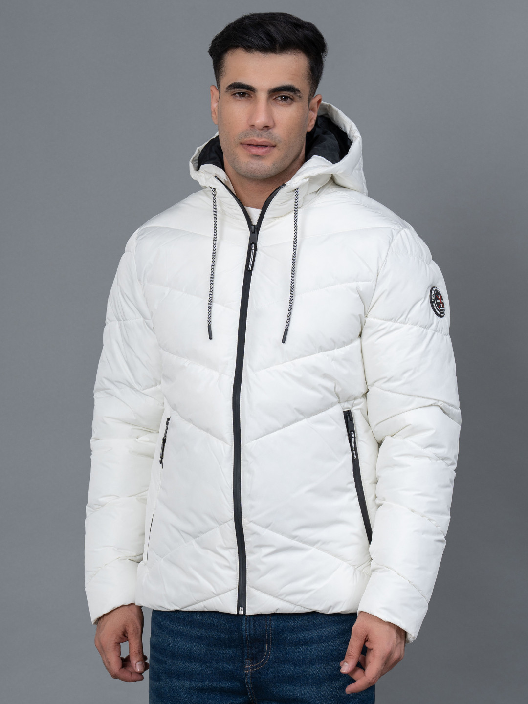 Buy Red Tape Men Solid Hooded Padded Jacket - Jackets for Men 24872998 ...