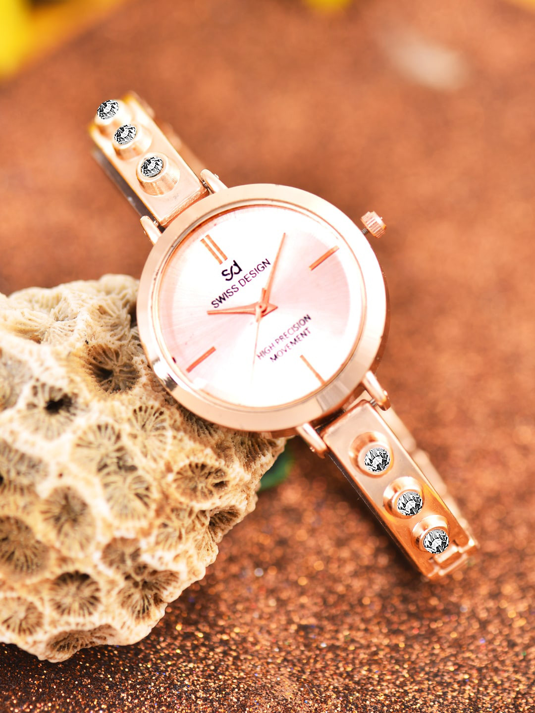 Buy Swiss Design Women Bracelet Style Straps Analogue And Digital Watch ...