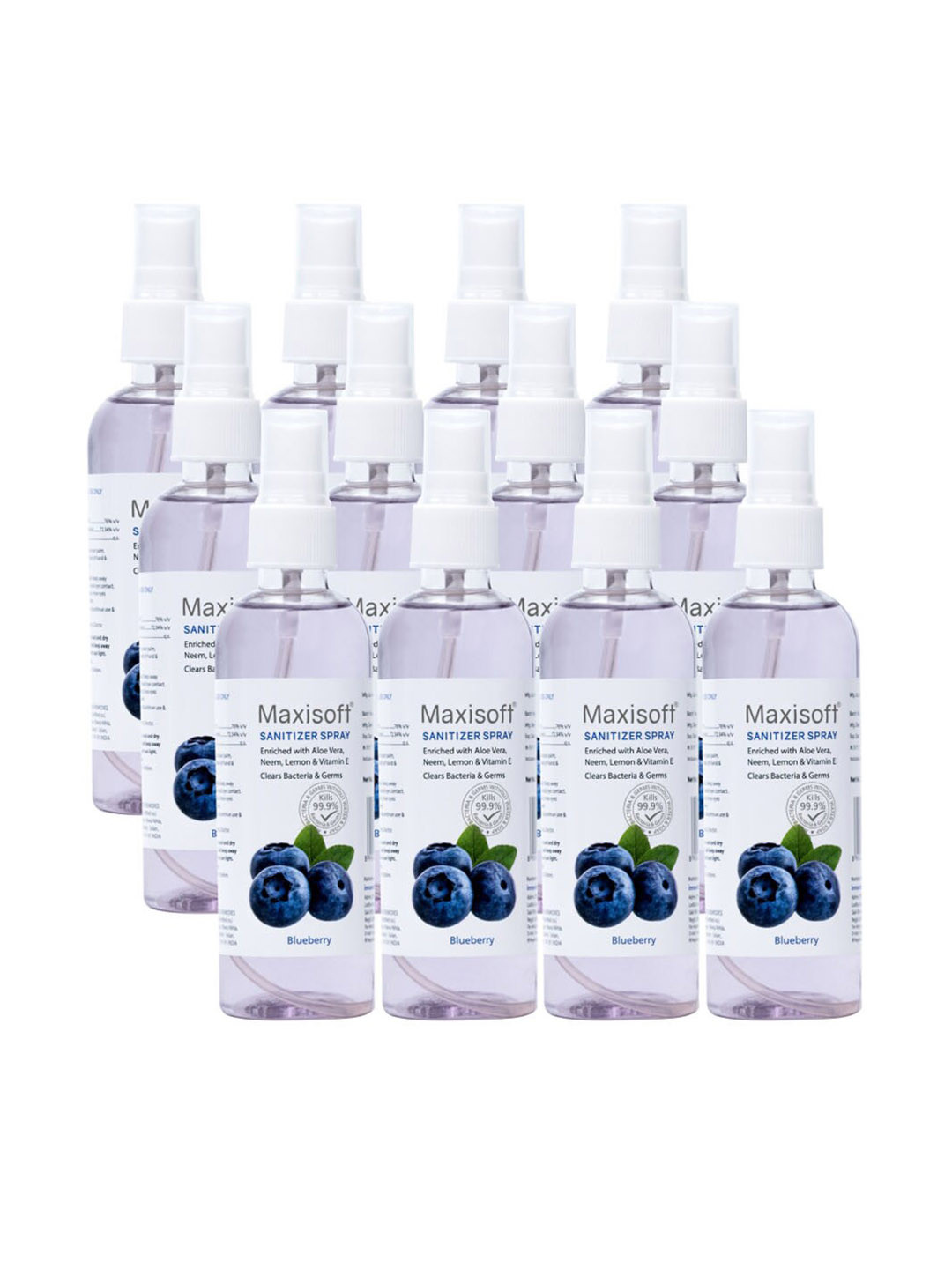 Buy Maxisoft Set Of 12 Blueberry Hand Sanitizer Sprays To Clear ...