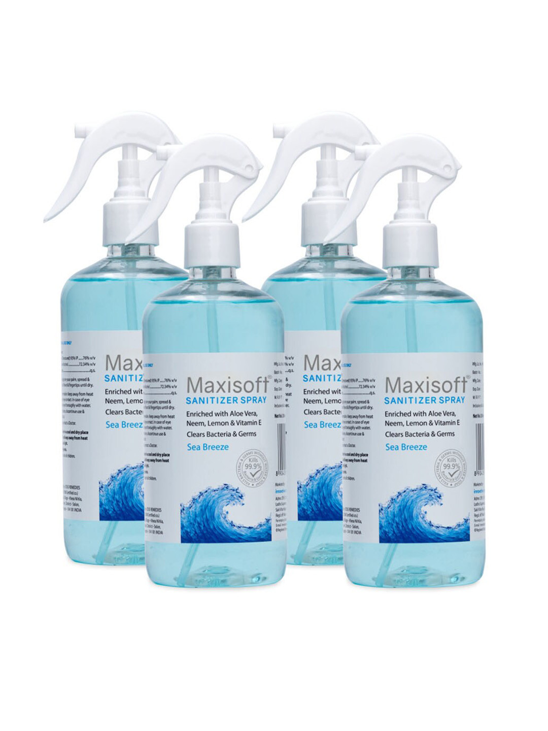 Buy Maxisoft Pack Of 4 Sea Breeze Hand Sanitizer Spray 500 Ml Each ...
