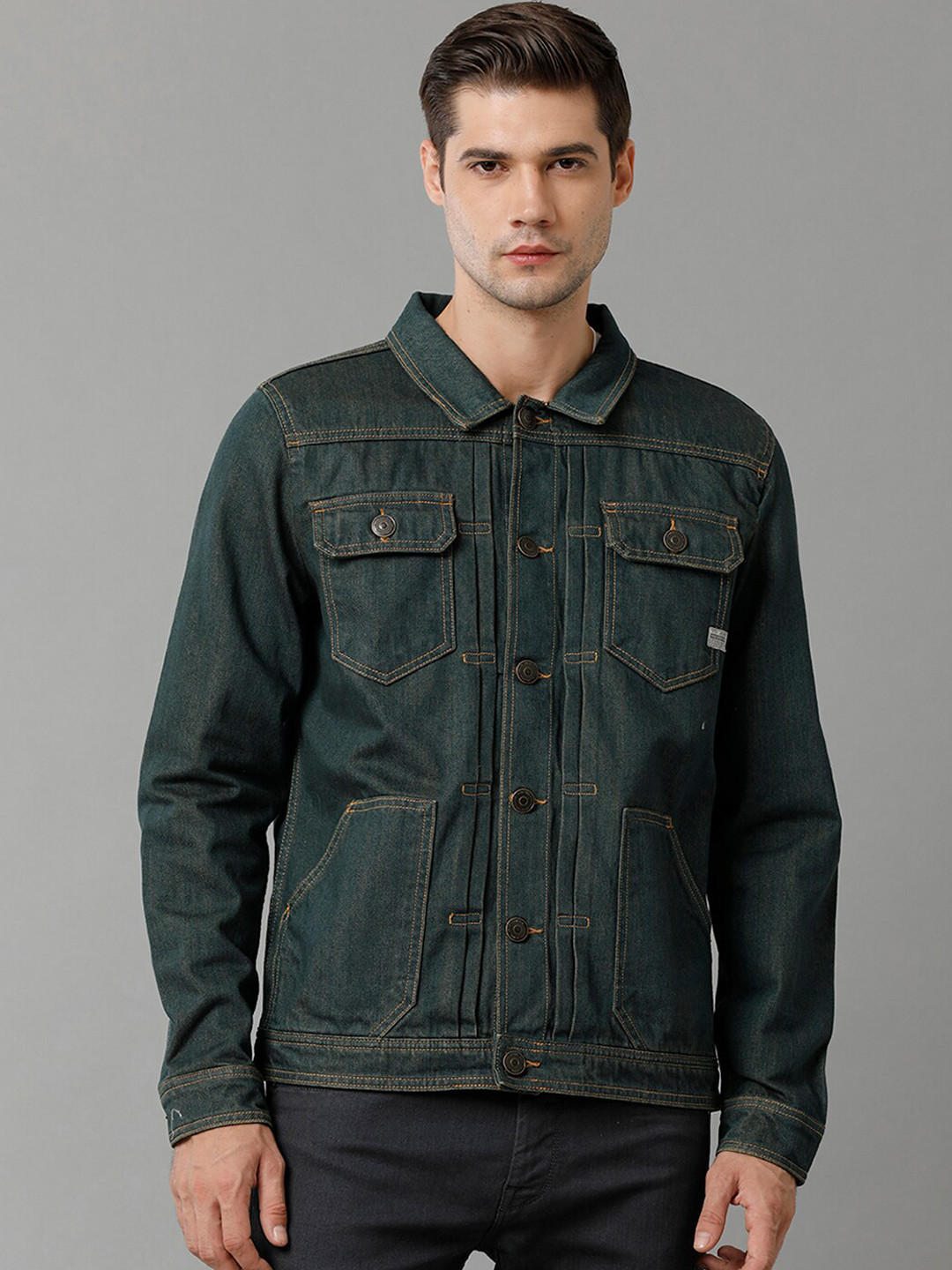 Buy Voi Jeans Spread Collar Pure Cotton Denim Jacket - Jackets for Men ...