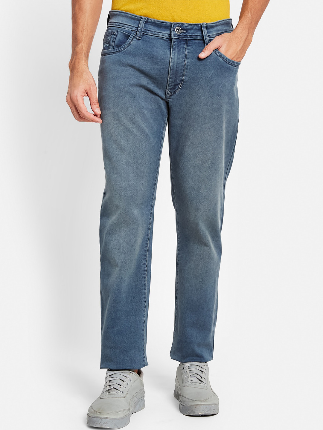 Buy Octave Men Straight Fit Mid Rise Heavy Fade Cotton Jeans - Jeans ...