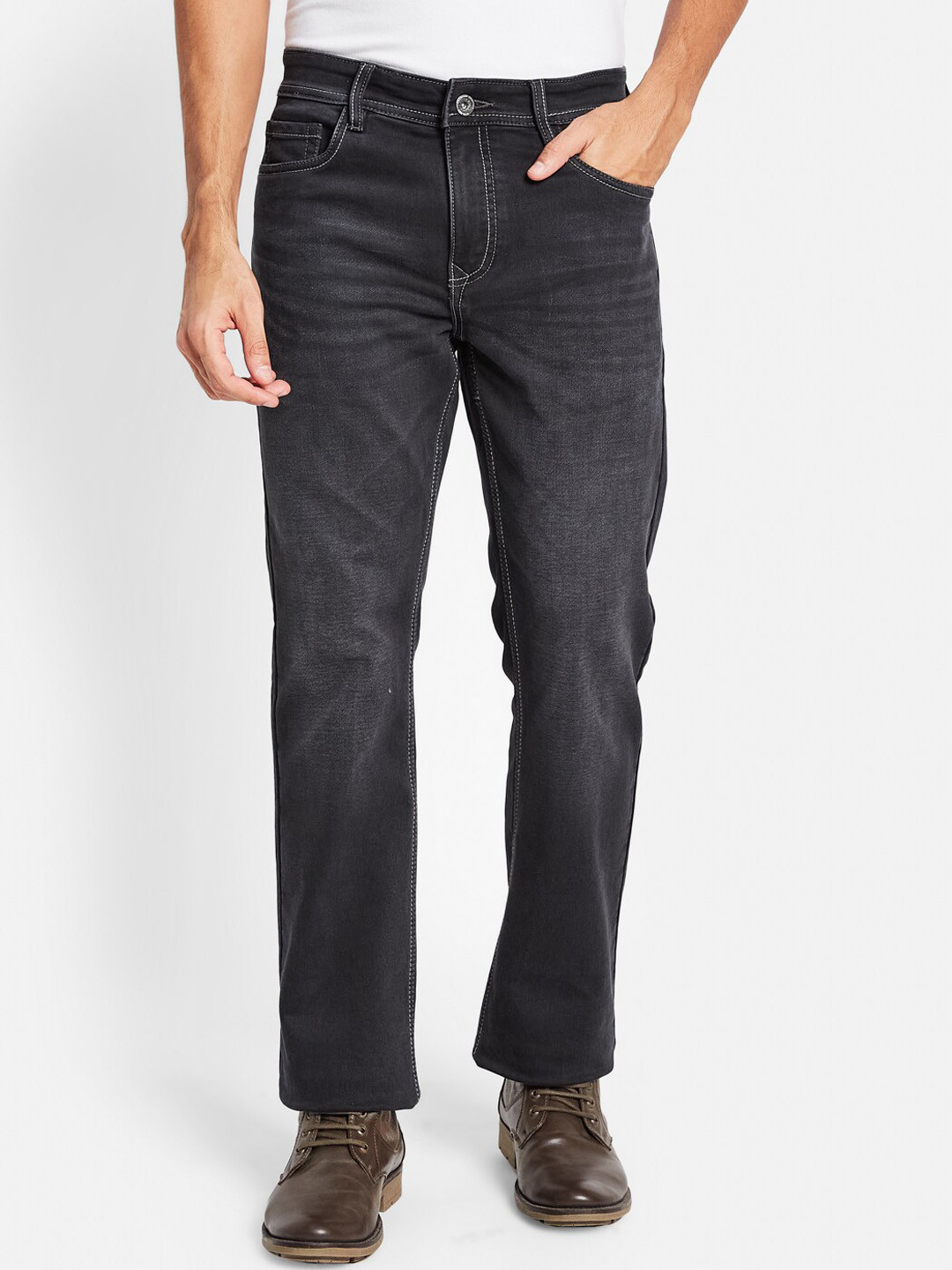 Buy Octave Men Bootcut Light Fade Stretchable Cotton Jeans - Jeans for ...