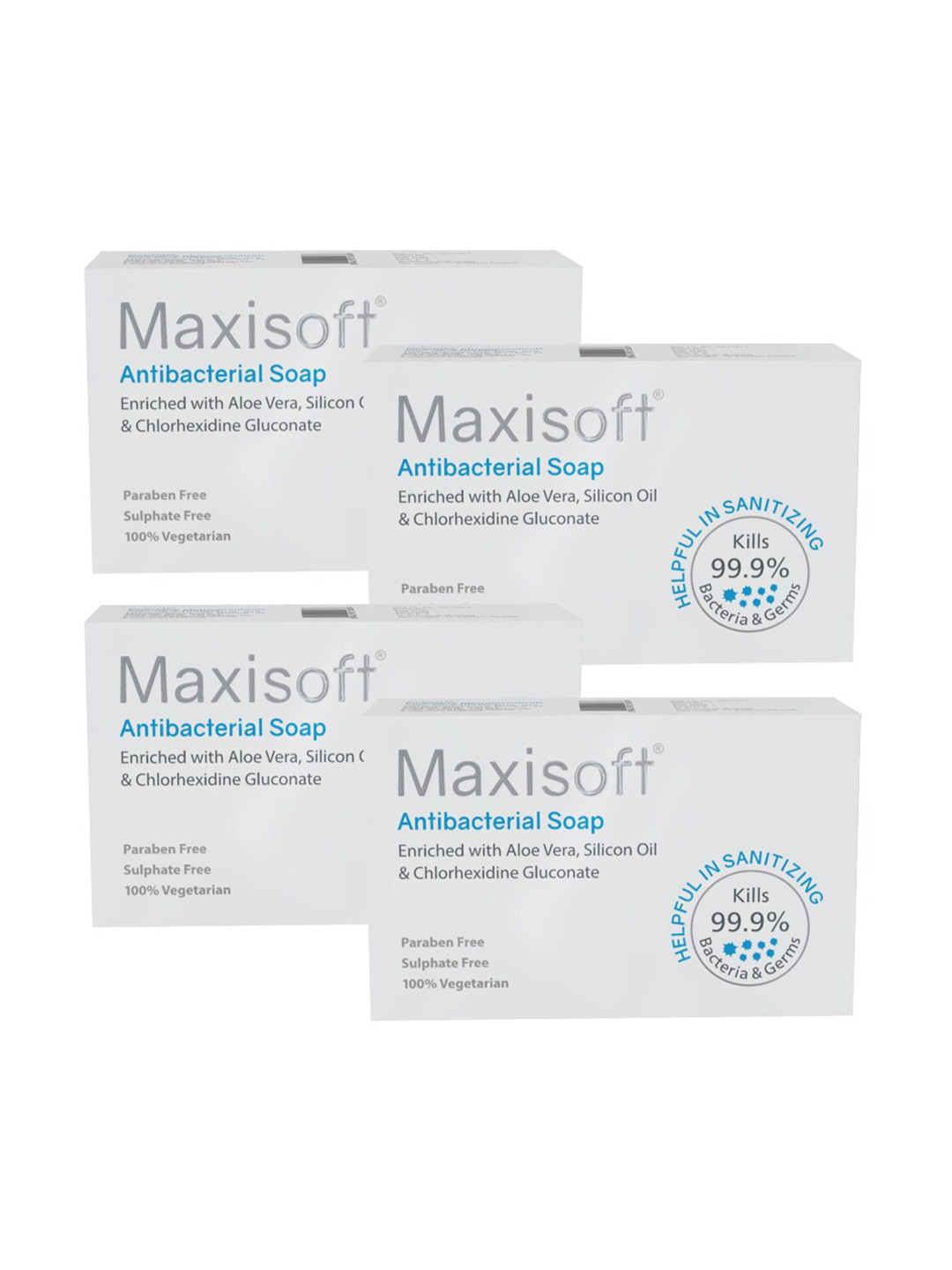 Buy Maxisoft Set Of 4 Antibacterial Sanitizing Soap 75g Each - Soap for ...