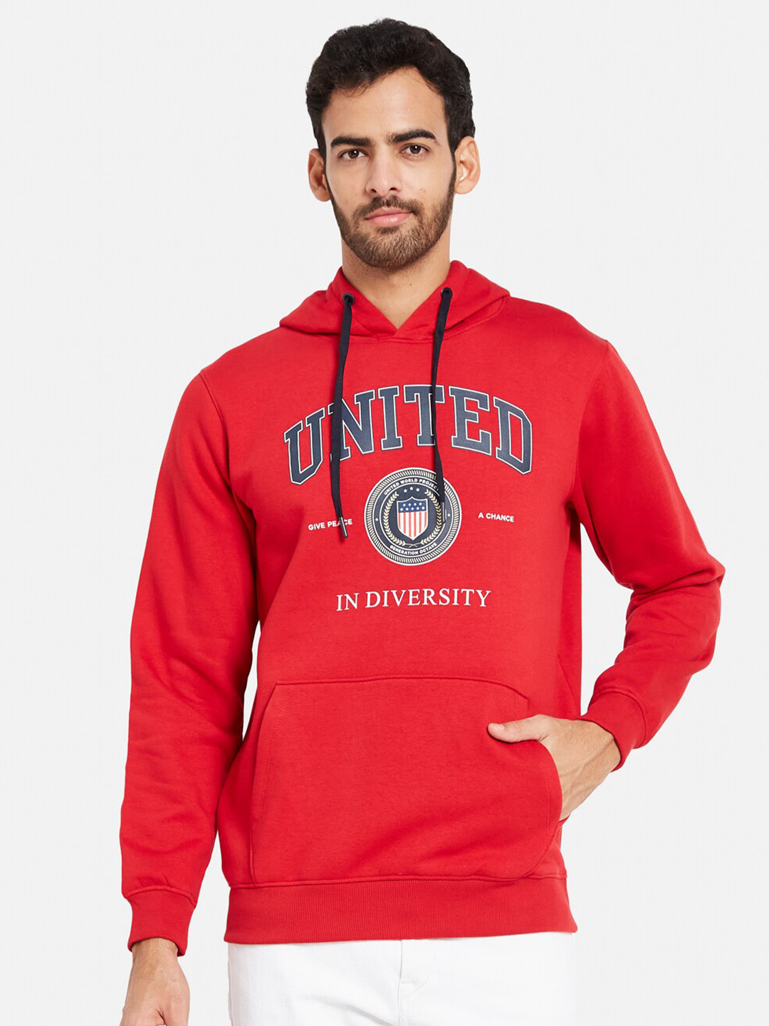 Buy Octave Typography Printed Hooded Sweatshirt - Sweatshirts for Men ...