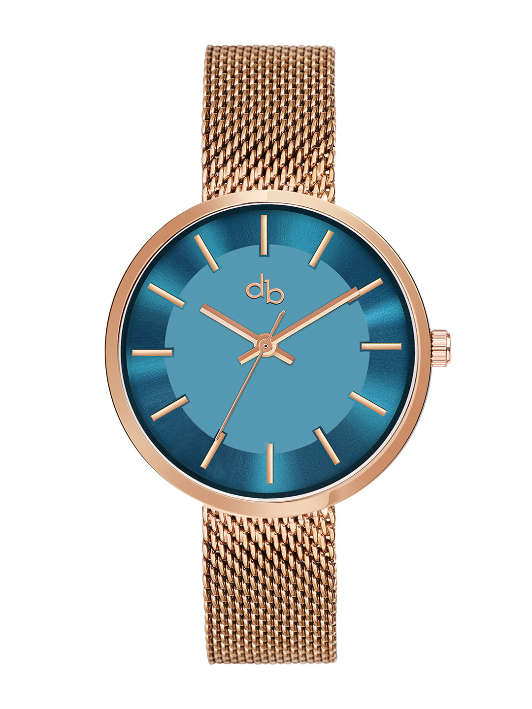 Buy DressBerry Women Dial & Rose Gold Toned Bracelet Style Straps ...