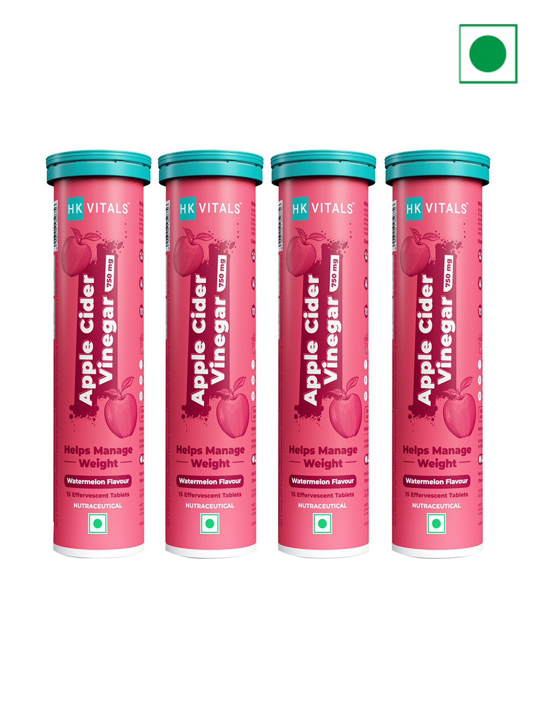 Buy HK VITALS 4pcs Watermelon Flavor Apple Cider Vinegar Effervescent ...