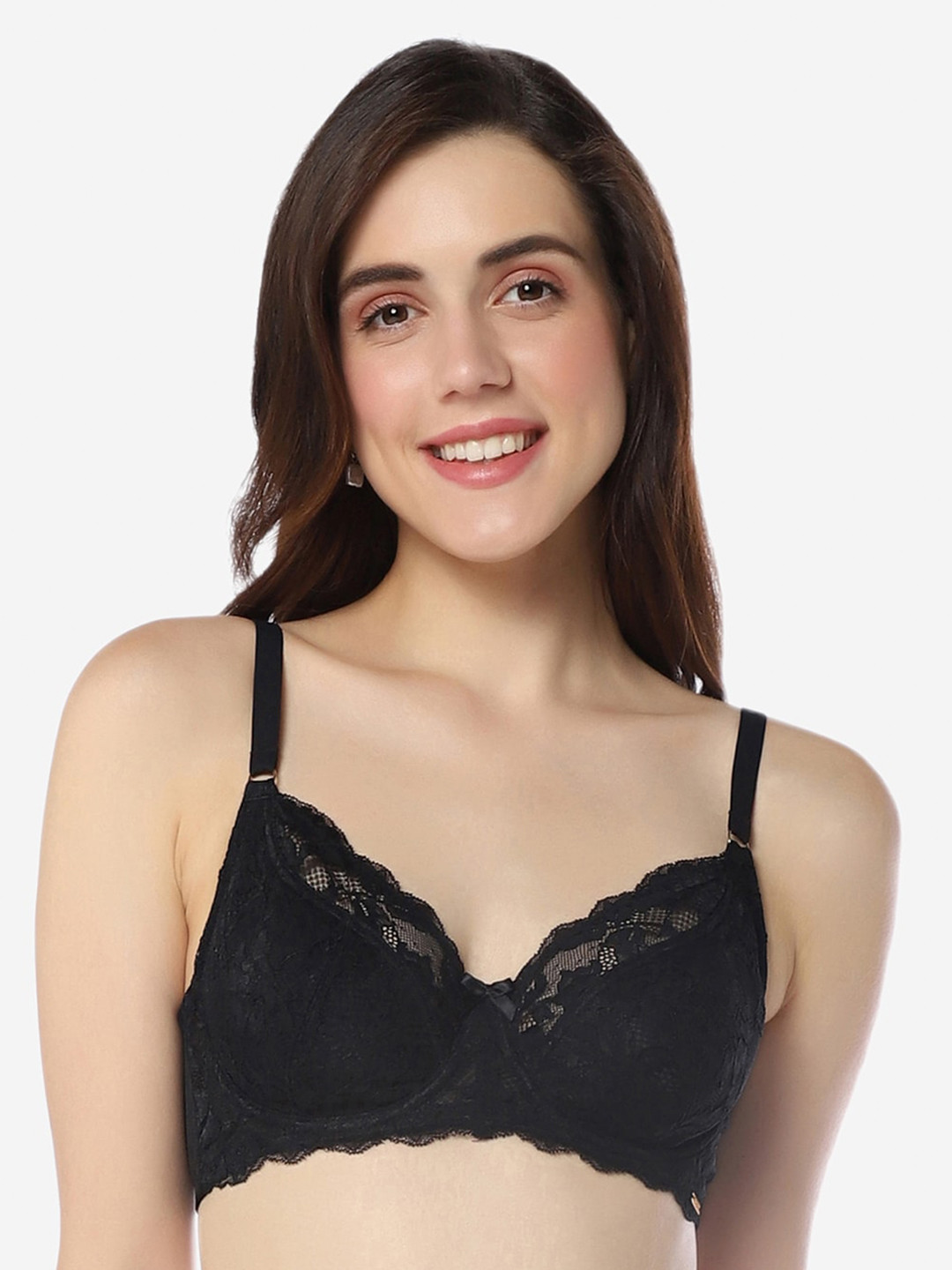 Buy Amante Lace Full Coverage Non Padded Underwired Everyday Bra With All Day Comfort - Bra for ...
