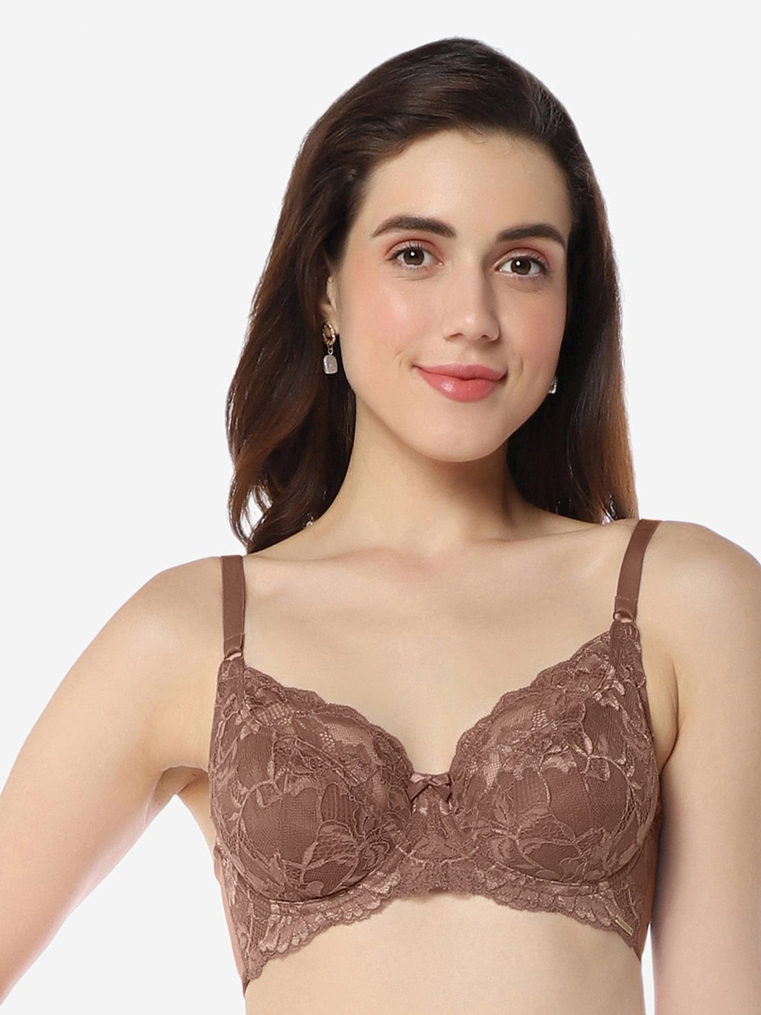 Buy Amante Lace Full Coverage Non Padded Underwired Everyday Bra With All Day Comfort - Bra for ...