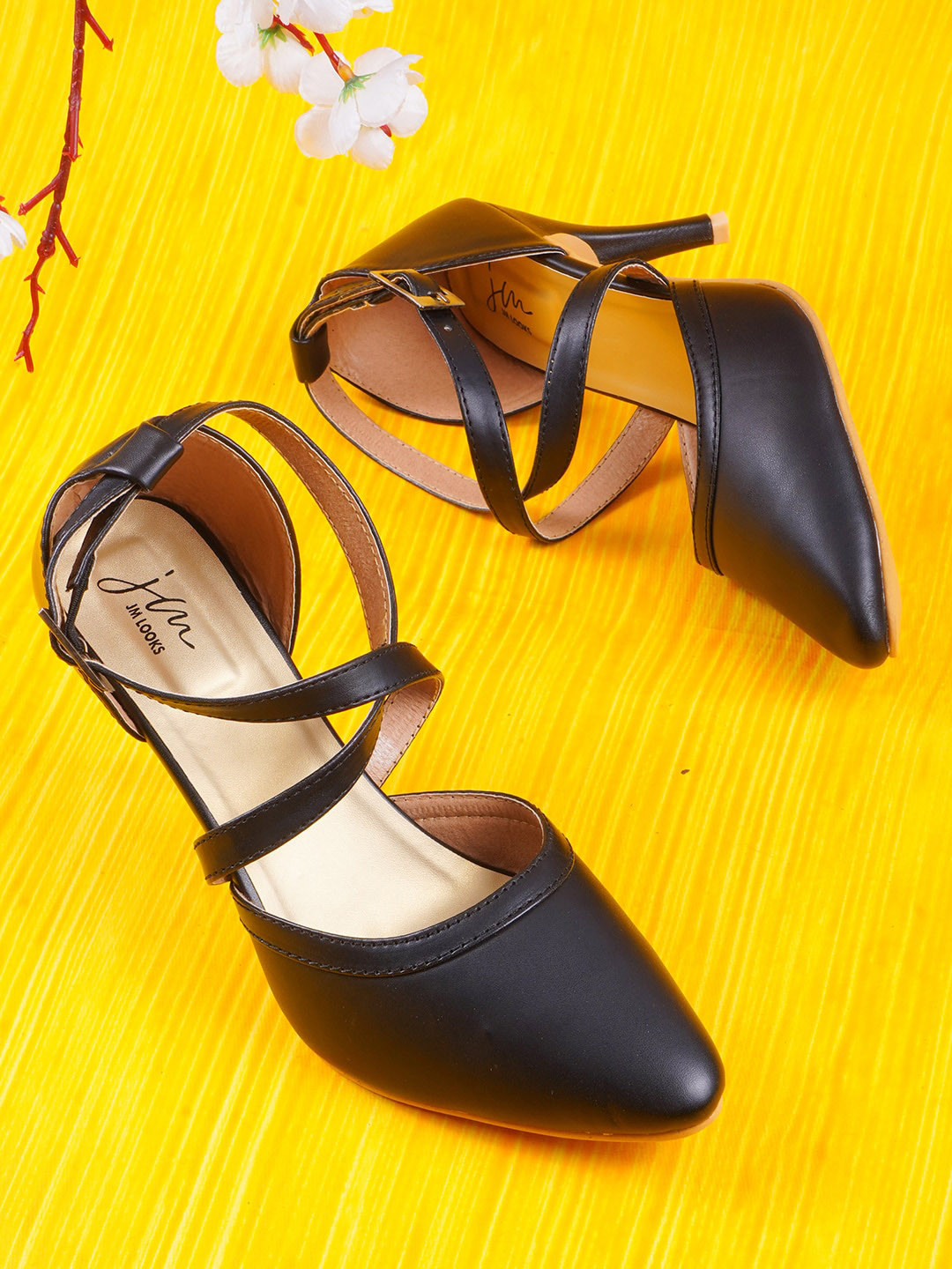 Buy JM Looks Pointed Toe Stiletto Heels With Buckles - Heels for Women ...